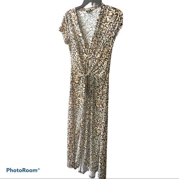 IMAN | Dresses | Iman Leopard Print High Low Maxi Dress | Poshmark
